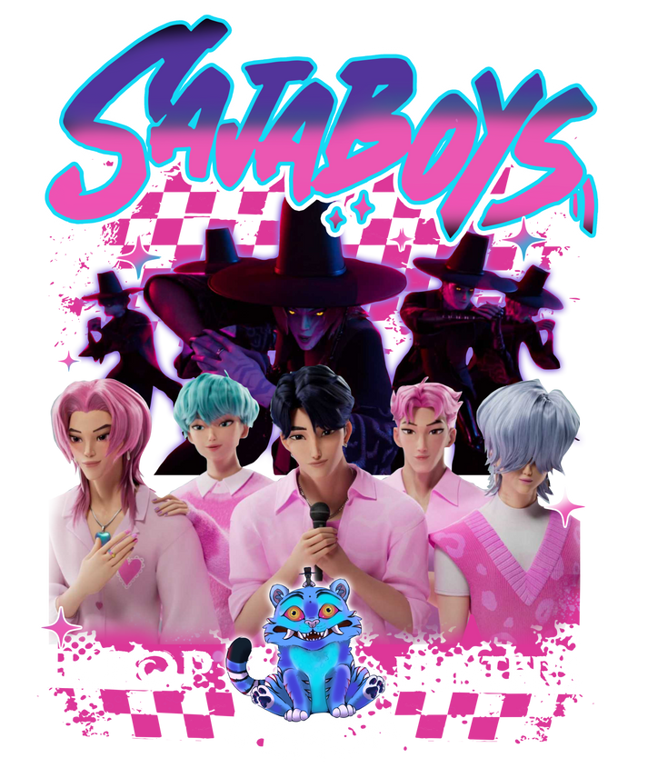 🎤 SAJA BOYS K-Pop Demon Hunters DTF Transfer – 8.5x11 Inch Full-Color ...